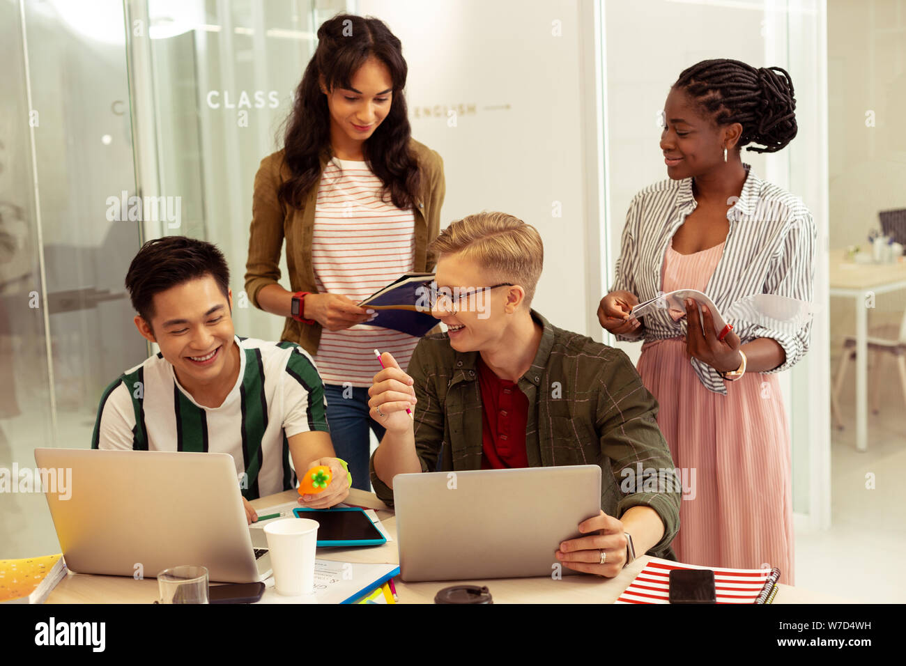 Language lesson with students hi-res stock photography and images - Alamy