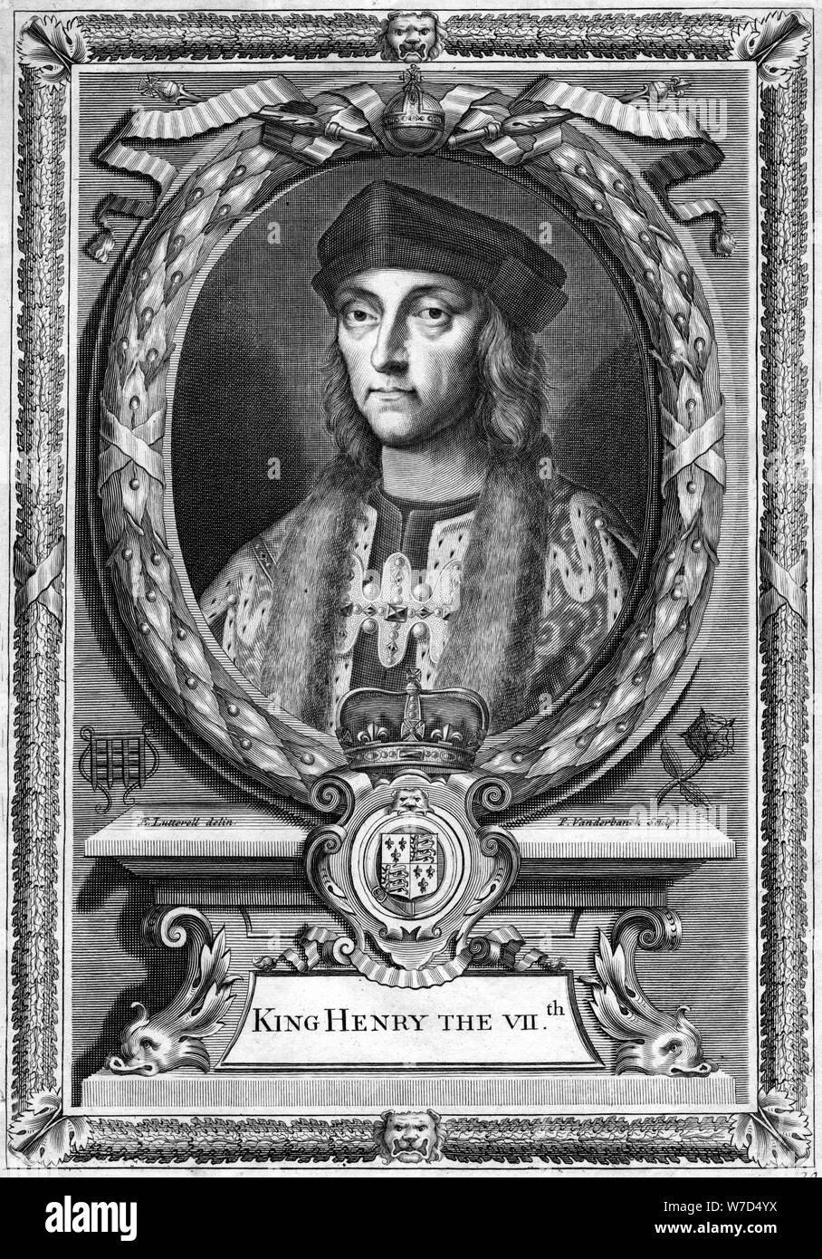 Henry VII of England, (17th century).Artist: Edward Lutterell Stock ...