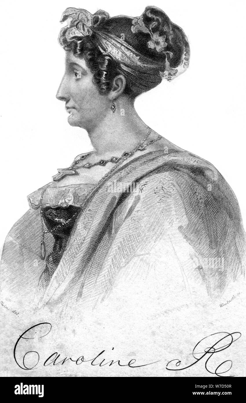 Caroline of Brunswick, queen consort of King George IV, 19th century ...