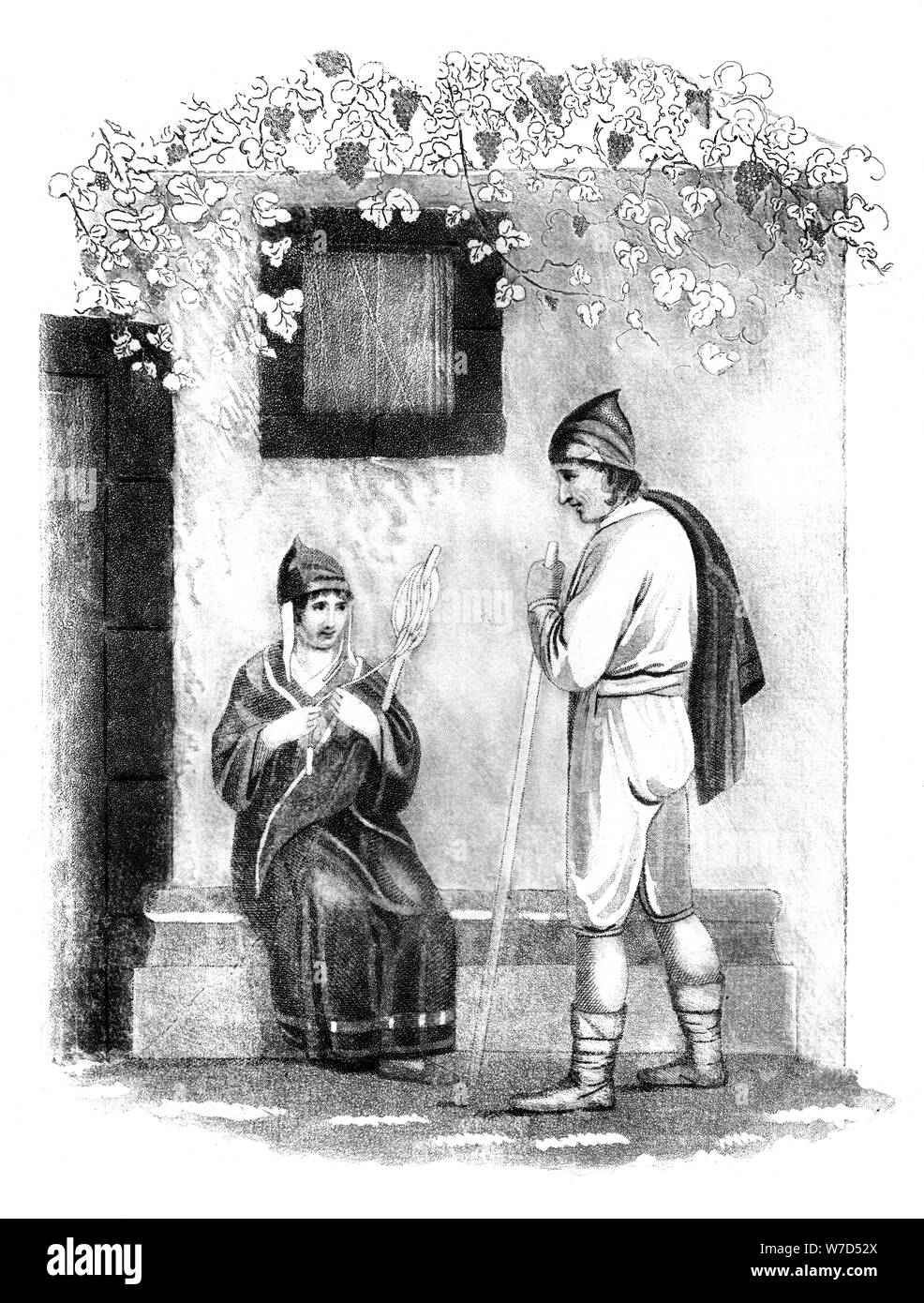 'Dress of the Country People in Madeira'.Artist: E Mitchell Stock Photo ...