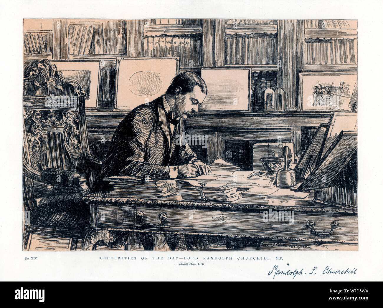 Lord Randolph Churchill (1849-1895), English statesman, 1885. Artist ...