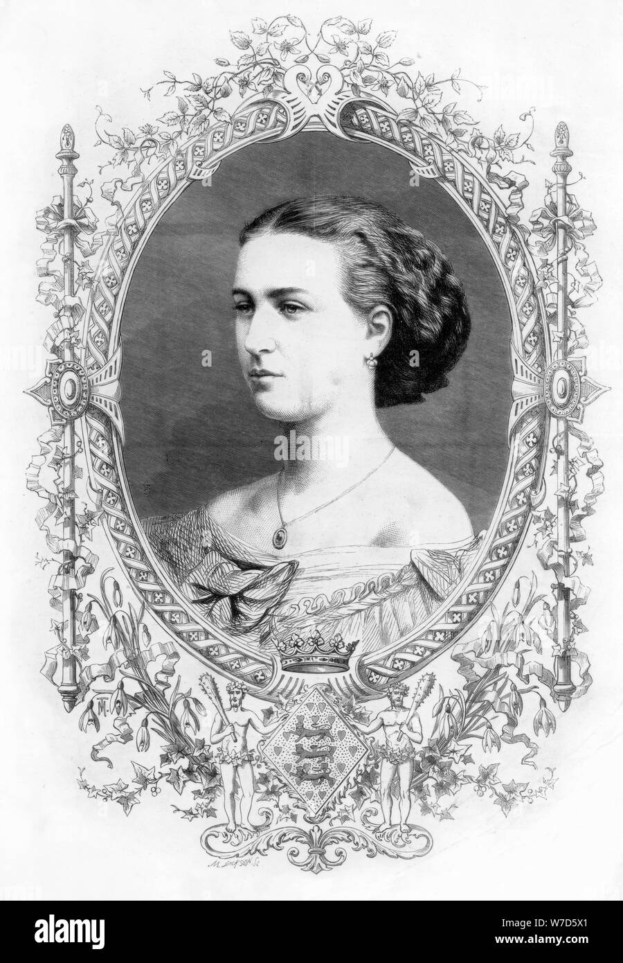Princess charlotte of wales portrait Black and White Stock Photos ...