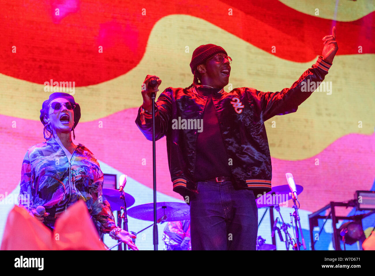 Roskilde, Denmark. July 1st. 2017. The Australian band The Avalanches ...