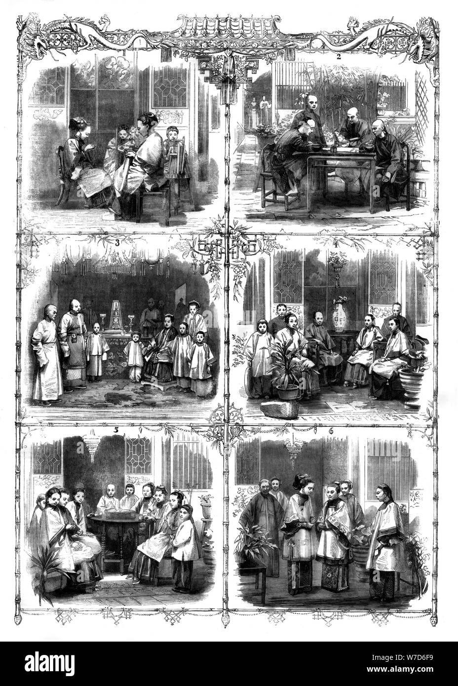 Domestic Life in China, 1861.Artist: W Thomas Stock Photo - Alamy