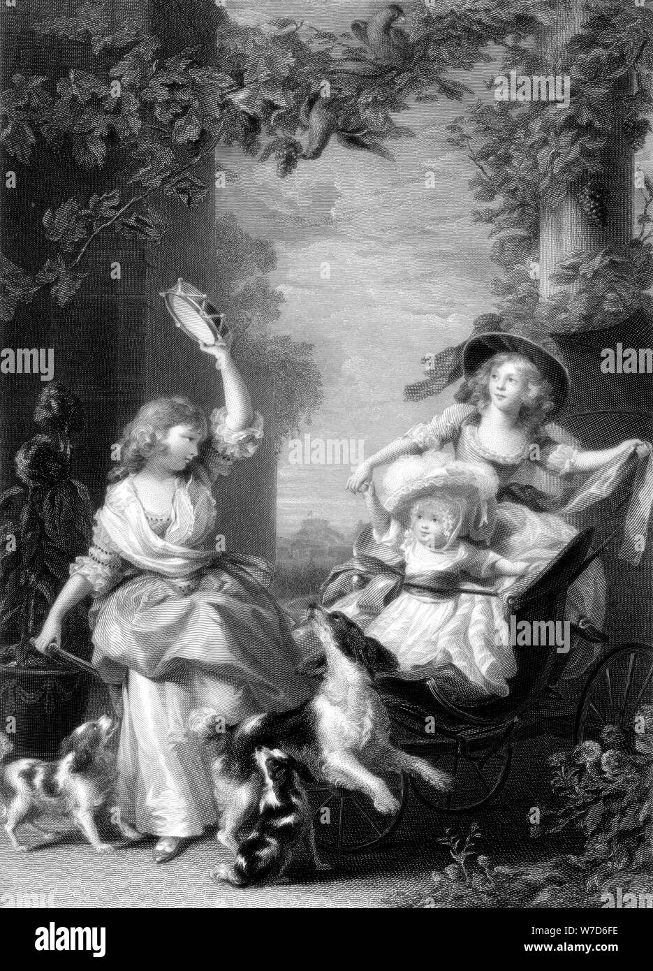 The Royal Princesses, children of King George III, 19th century.Artist ...