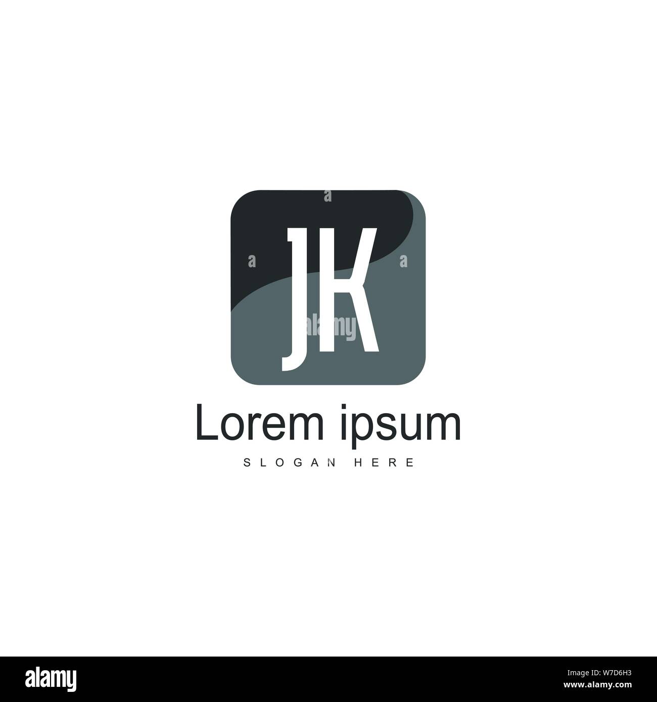 Initial JK logo template with modern frame. Minimalist JK letter logo vector illustration design ...