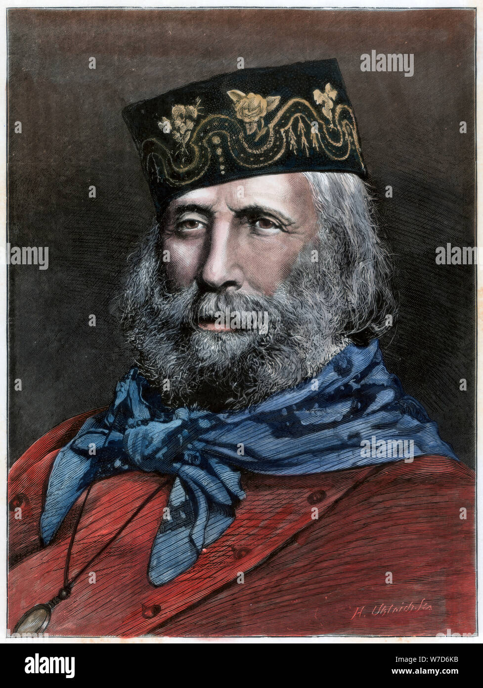 Giuseppe Garibaldi, Italian patriot, 1882. Artist: Unknown Stock Photo ...