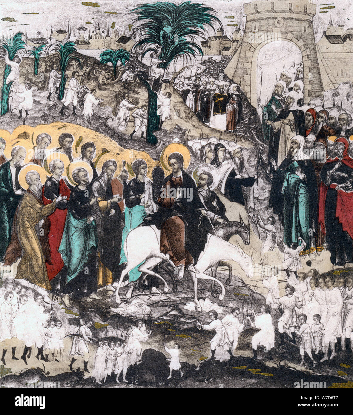 Jesus christ entering jerusalem hi-res stock photography and images - Alamy