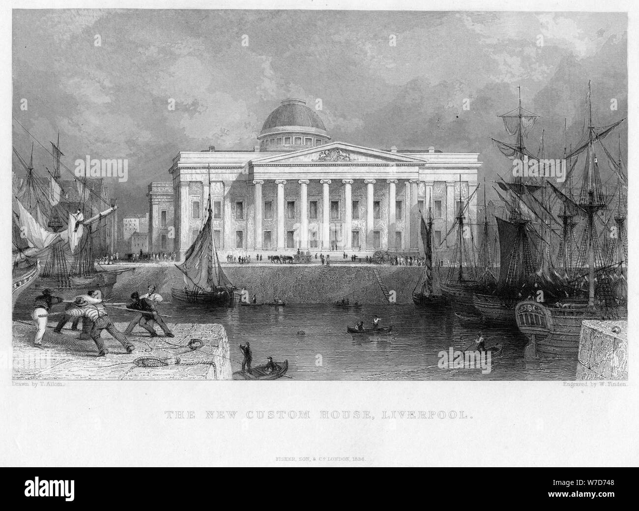The New Custom House, Liverpool, 1836.Artist: W Finden Stock Photo - Alamy