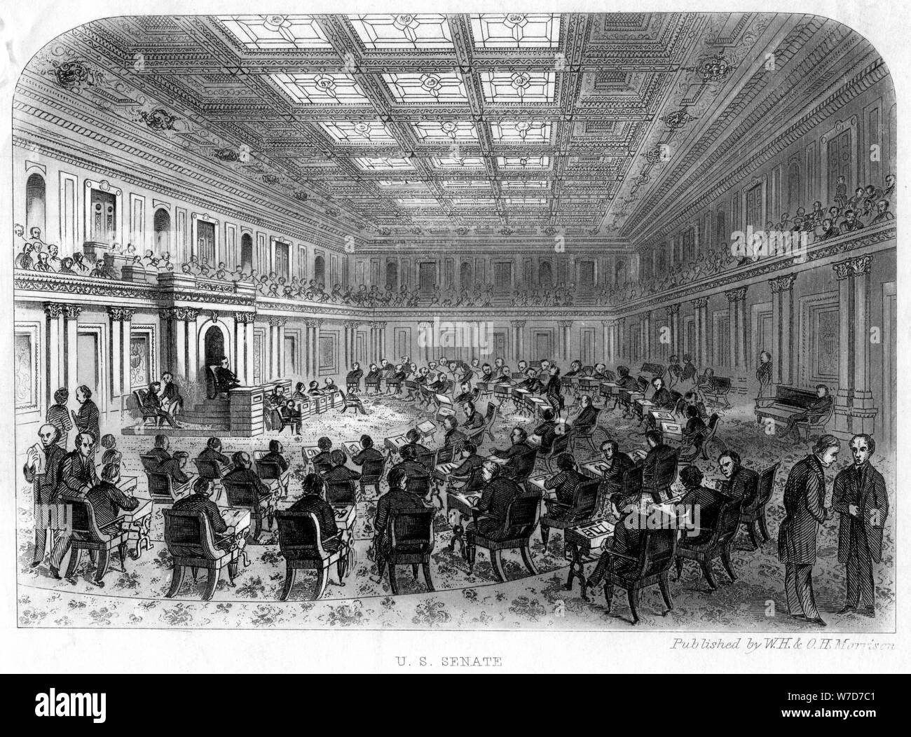 The US Senate, 19th century. Artist: Unknown Stock Photo - Alamy