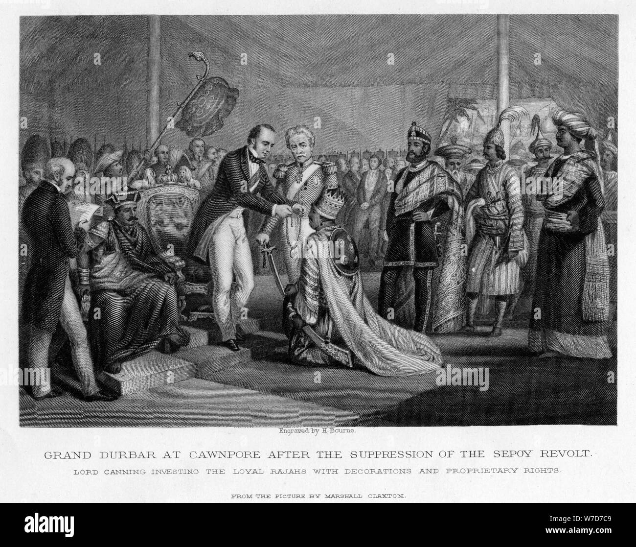 'Grand Durbar at Cawnpore after the Suppression of the Sepoy Revolt ...