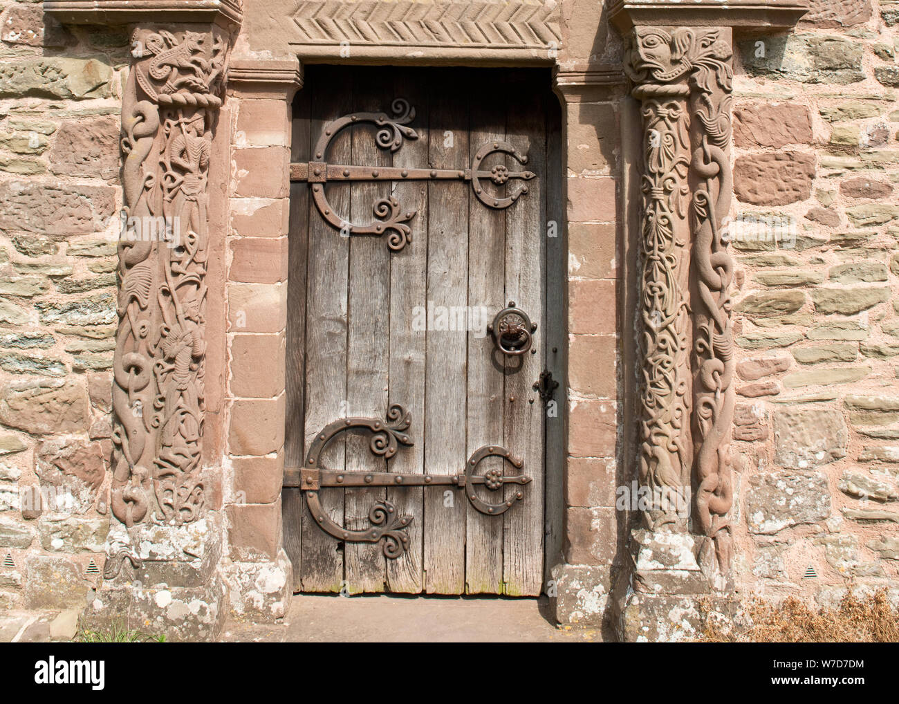 Wooden door norman architecture hi-res stock photography and images - Alamy