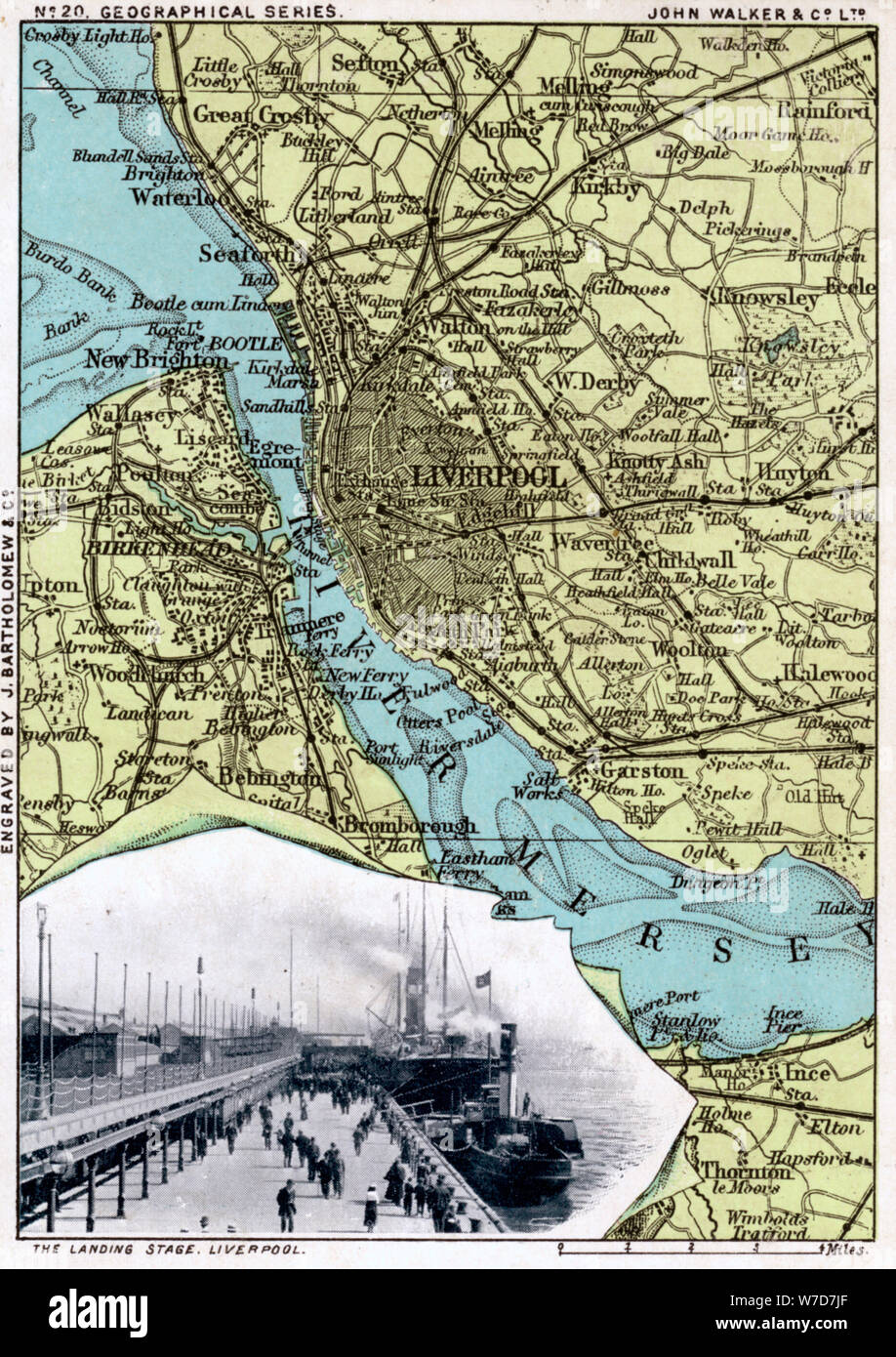 River mersey map hi-res stock photography and images - Alamy