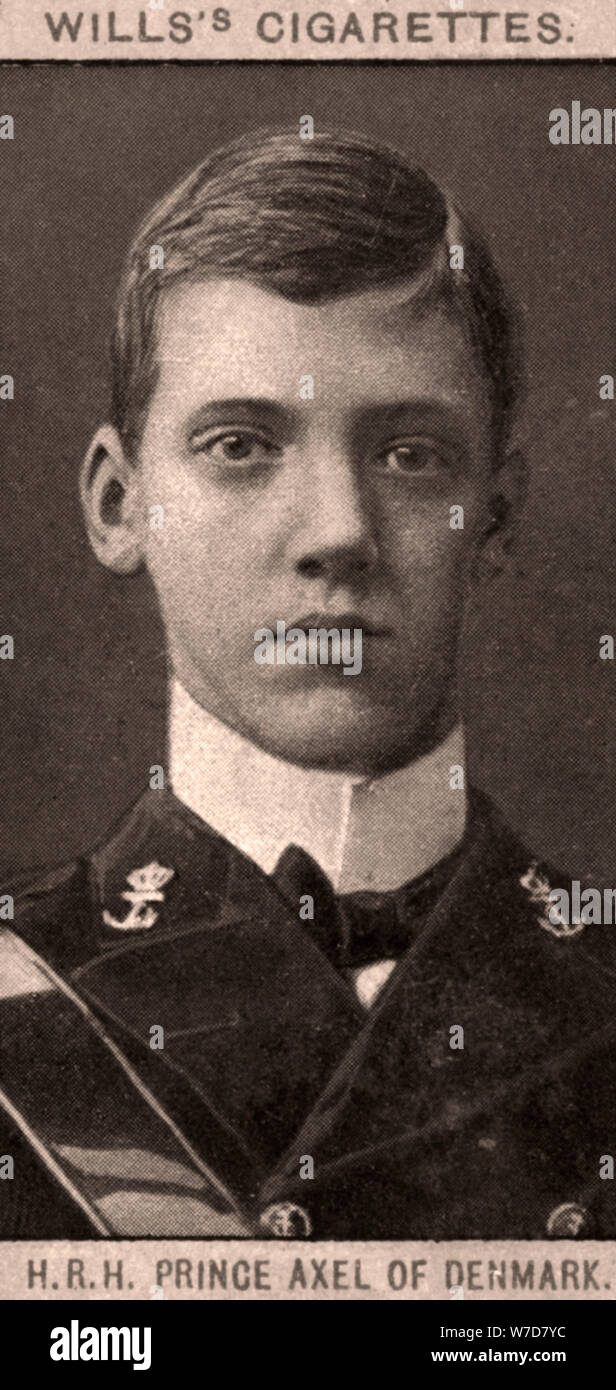 H.R.H Prince Axel of Denmark, 1908.Artist: WD & HO Wills Stock Photo ...