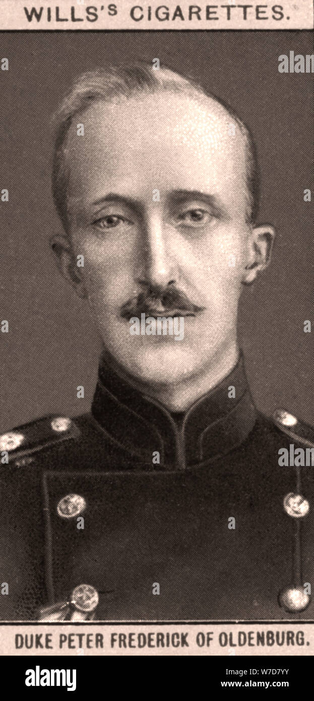 Duke Peter Frederick of Oldenburg, 1908.Artist: WD & HO Wills Stock ...