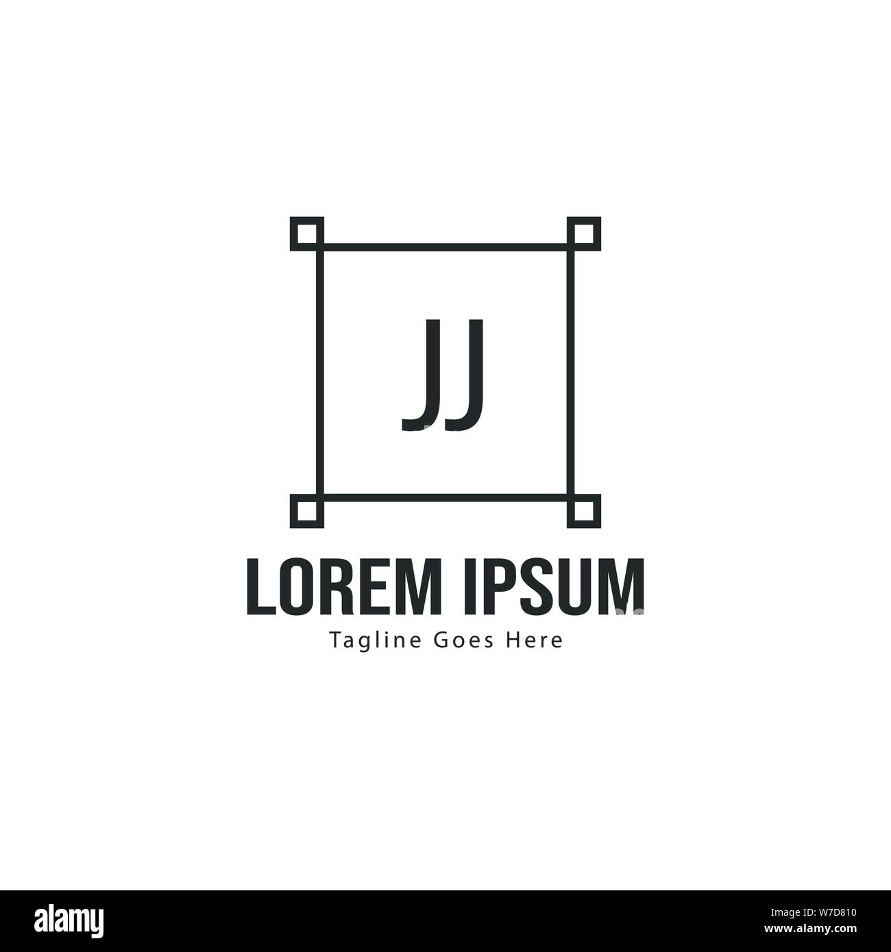 Jj modern logo Black and White Stock Photos & Images - Alamy