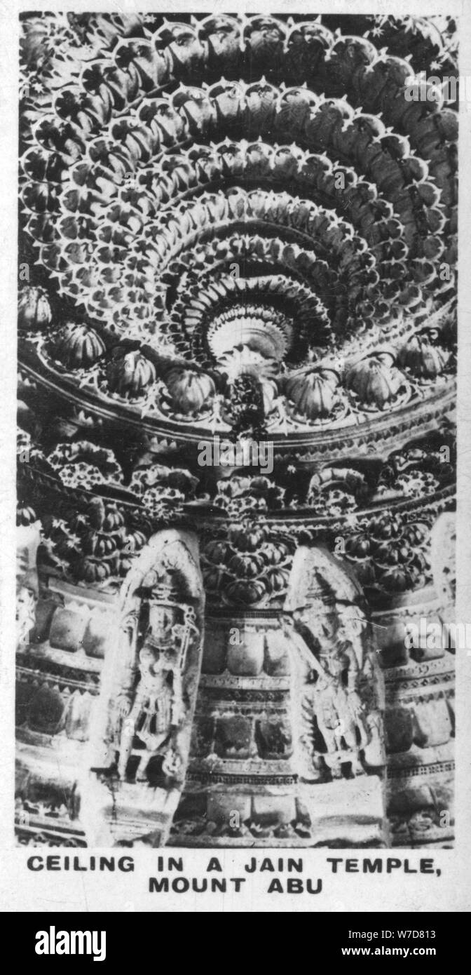 Interior carving jain temple Black and White Stock Photos & Images - Alamy