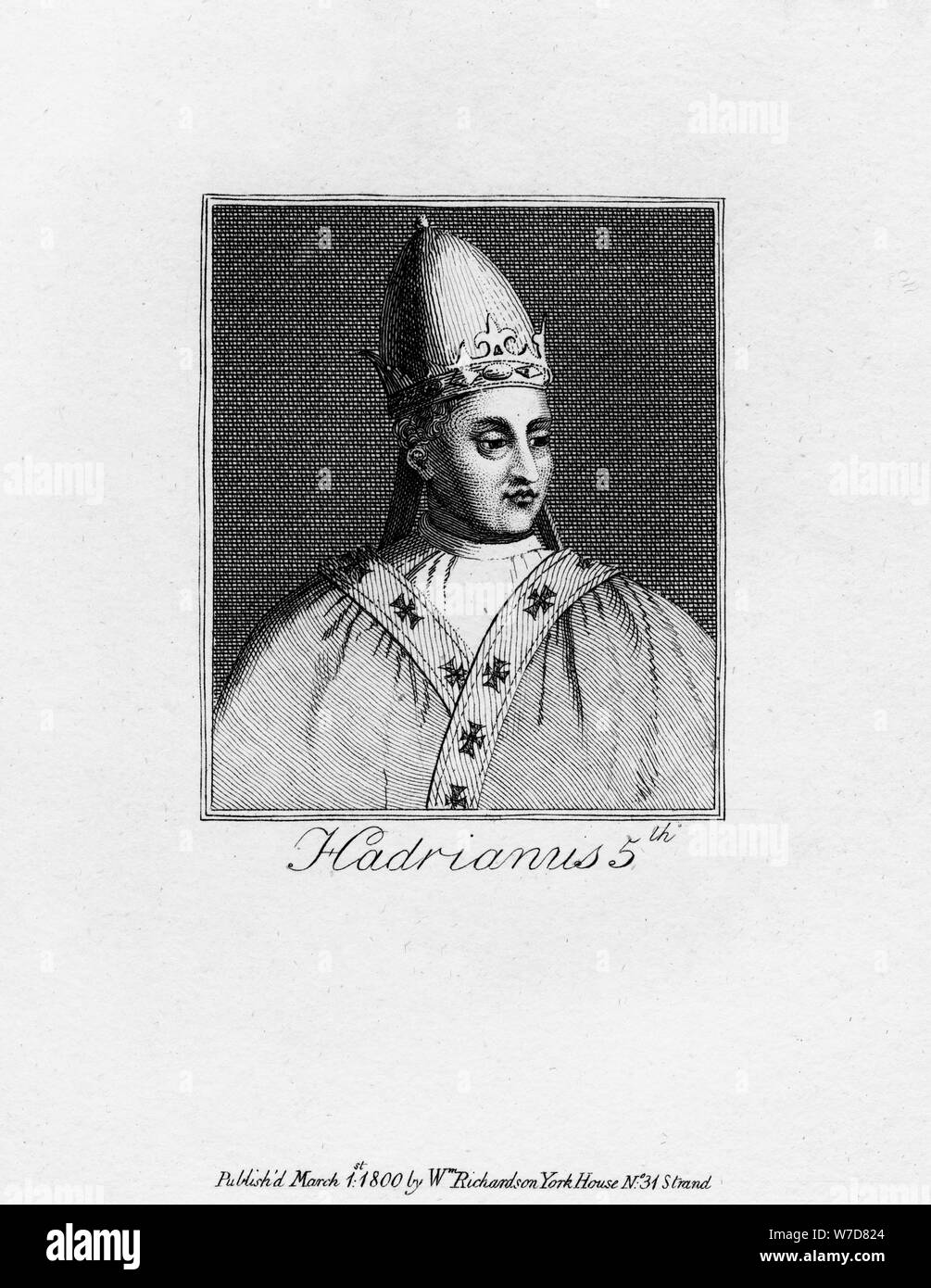 Pope Adrian V, (1800). Artist: Unknown Stock Photo - Alamy