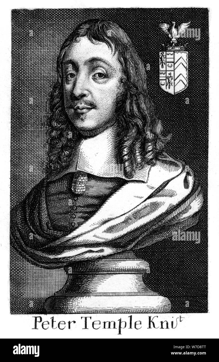 Sir Peter Temple, 17th century English judge. Artist: Unknown Stock ...