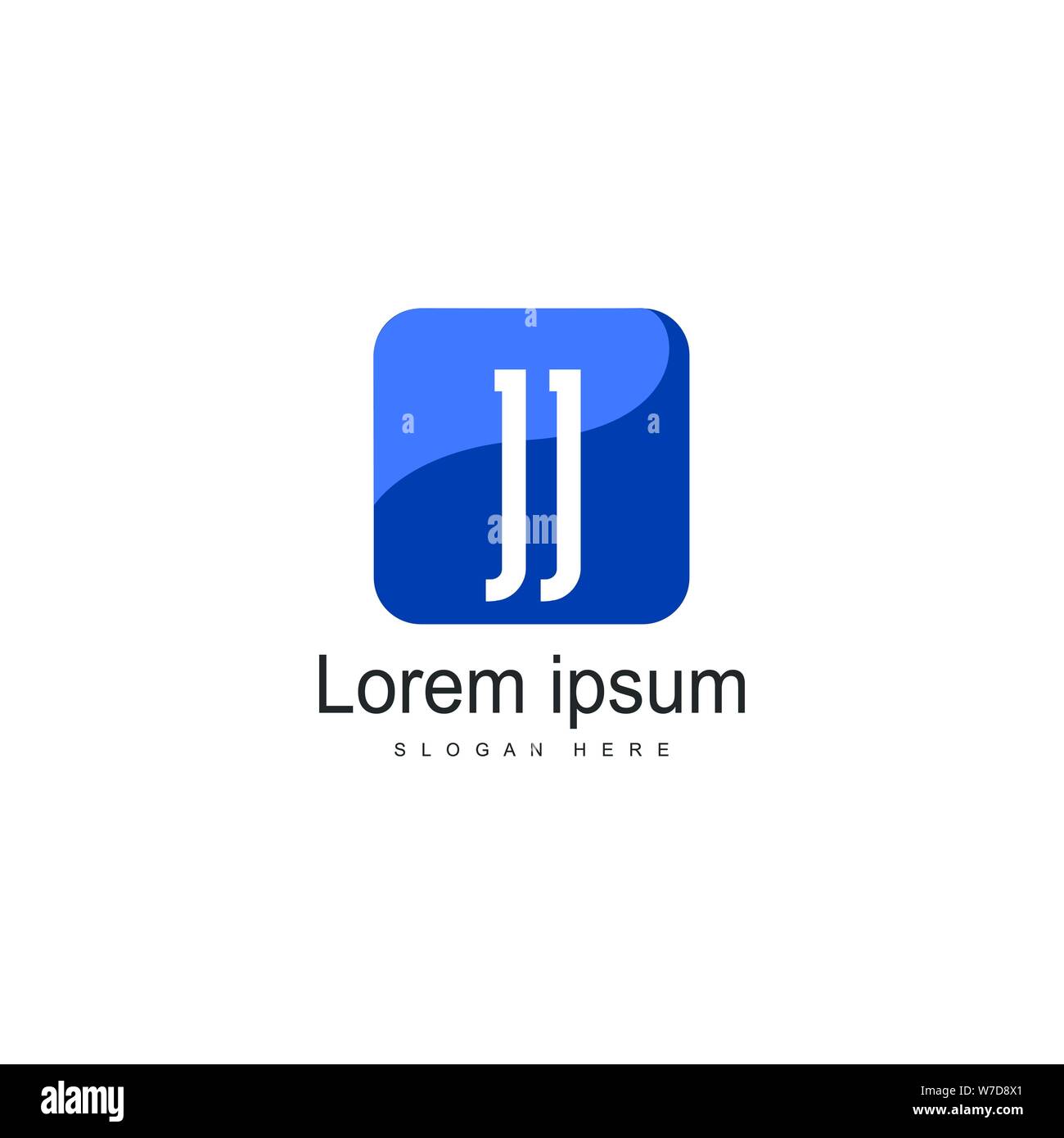 Initial JJ logo template with modern frame. Minimalist JJ letter logo vector illustration design ...