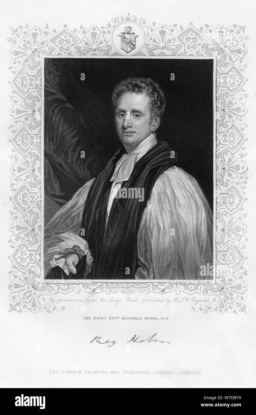 Reginald Heber (1783-1826), Bishop of Calcutta, 19th century.Artist ...
