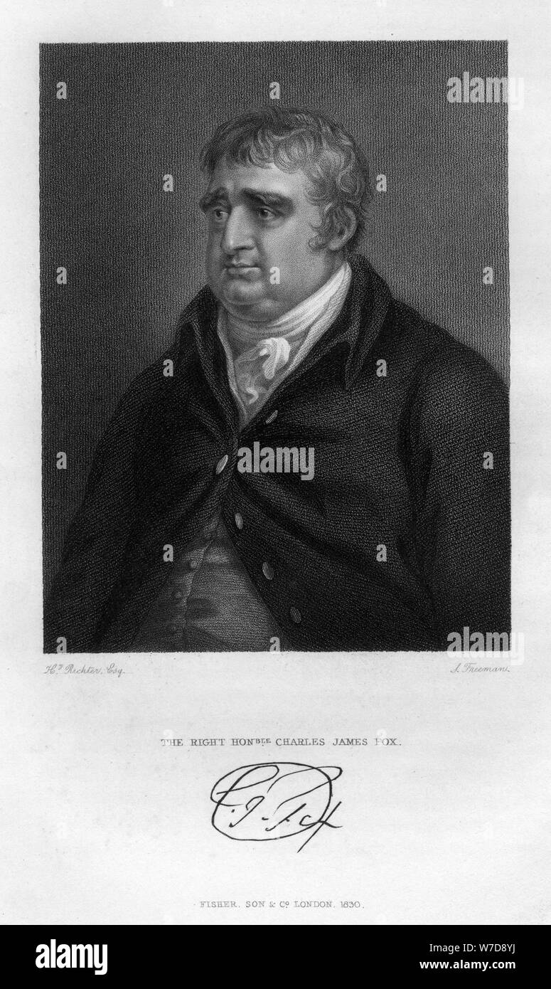 Charles James Fox (1749-1806), Whig statesman, 1830.Artist: Samuel ...