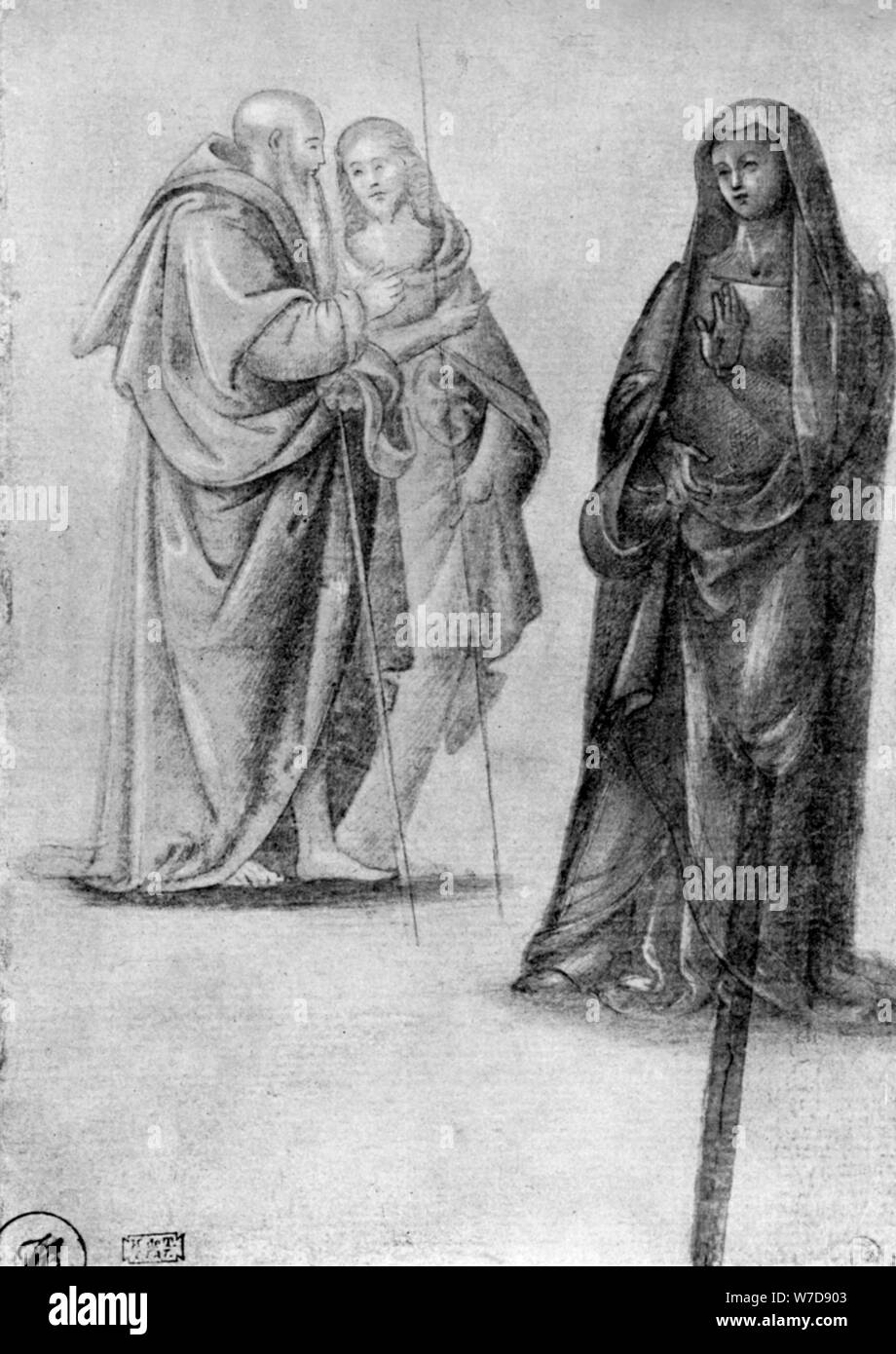 Studies of saints, attributed to Orcagna, 1913. Artist: Andrea Orcagna ...