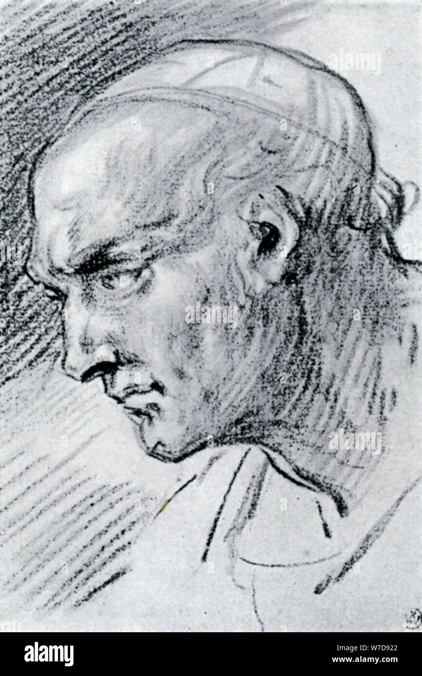 Black white study head hi-res stock photography and images - Alamy