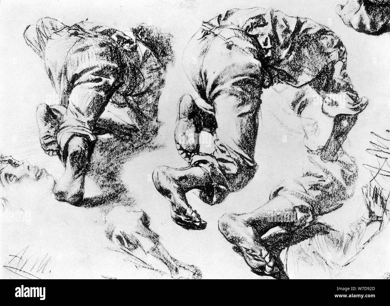 A page of sketches, 1913.Artist: Adolph Menzel Stock Photo - Alamy