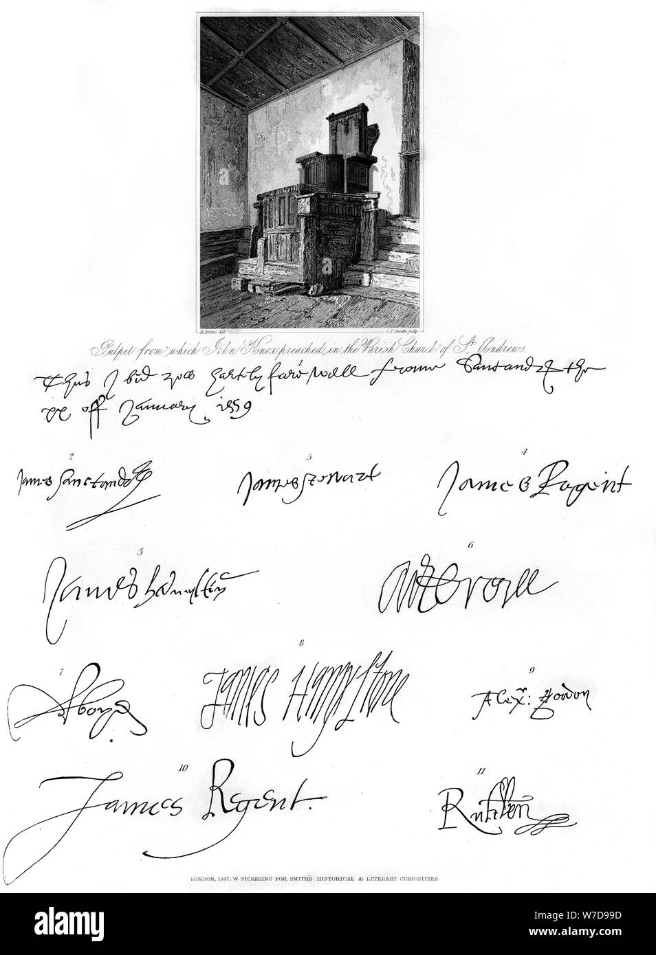 The pulpit of John Knox, and signatures of several eminent personages ...