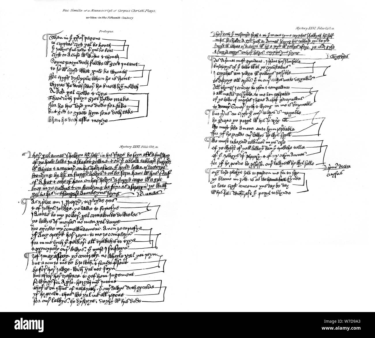 Prologues and text from the manuscript of Corpus Christi plays, 15th ...