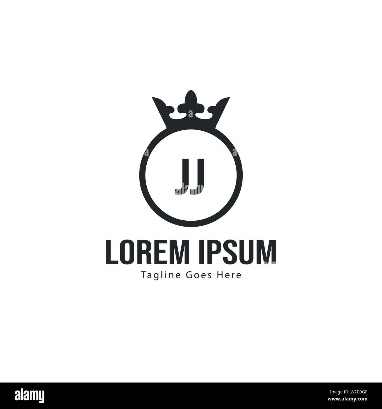 Initial JJ logo template with modern frame. Minimalist JJ letter logo vector illustration design ...