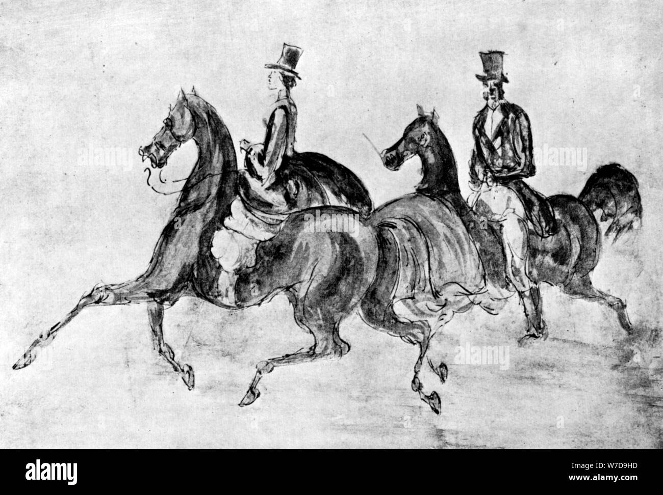 'Les Cavaliers', (1930).Artist: Constantin Guys Stock Photo - Alamy