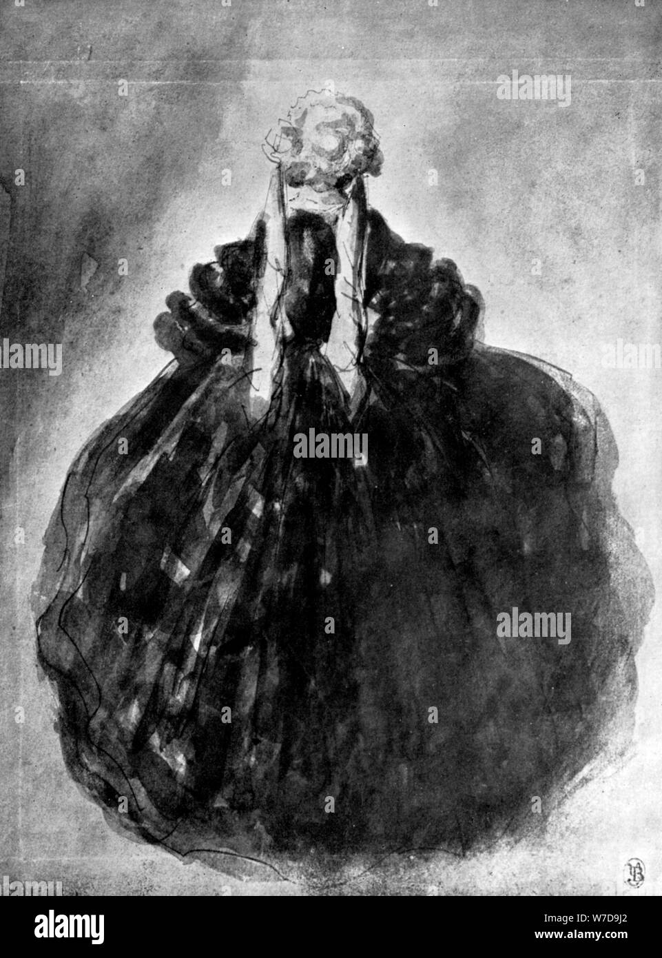 'Study of a Lady', 19th century, (1930).Artist: Constantin Guys Stock ...