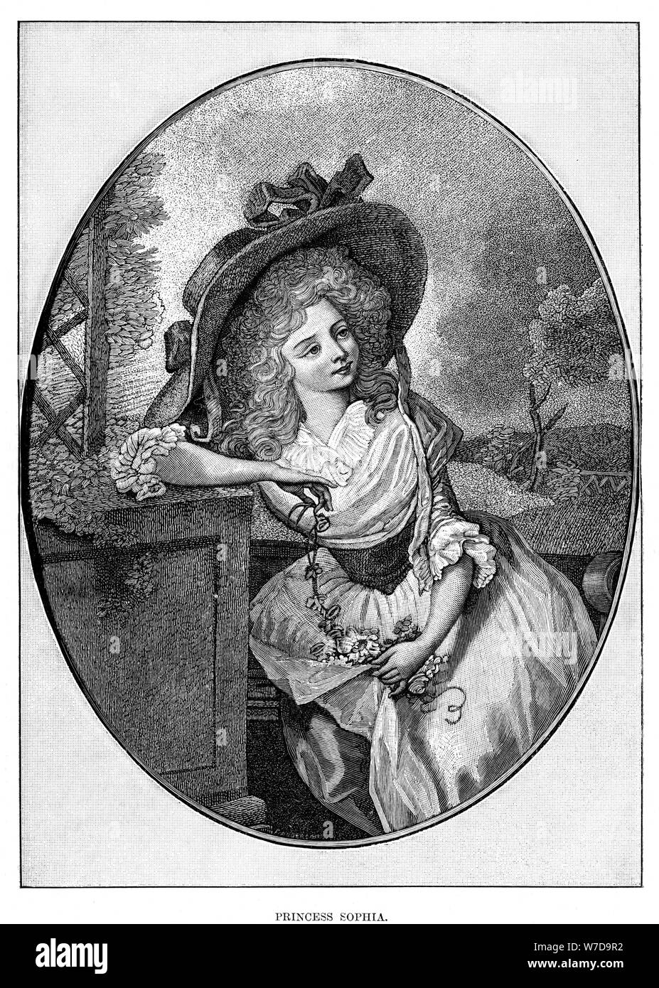 Princess Sophia, fifth daughter of George III, 19th century. Artist ...
