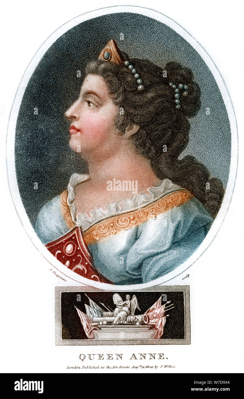 Queen Anne (1665-1714), 1804.Artist: J Chapman Stock Photo - Alamy