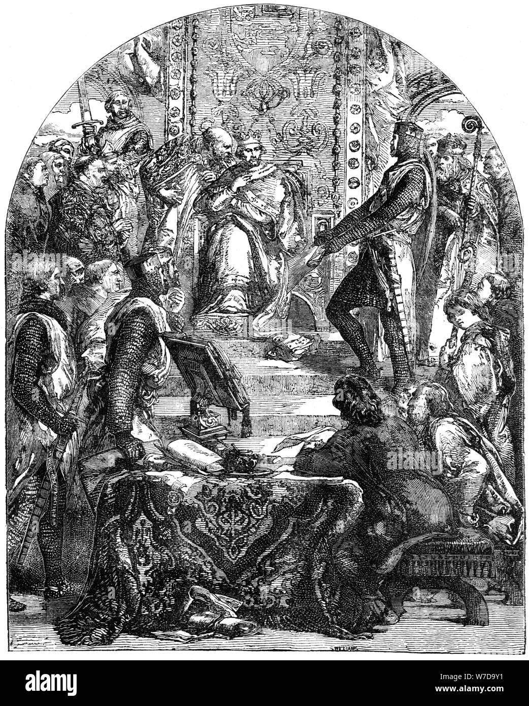 The barons enforcing their rights from King Henry III (1207-1272 ...