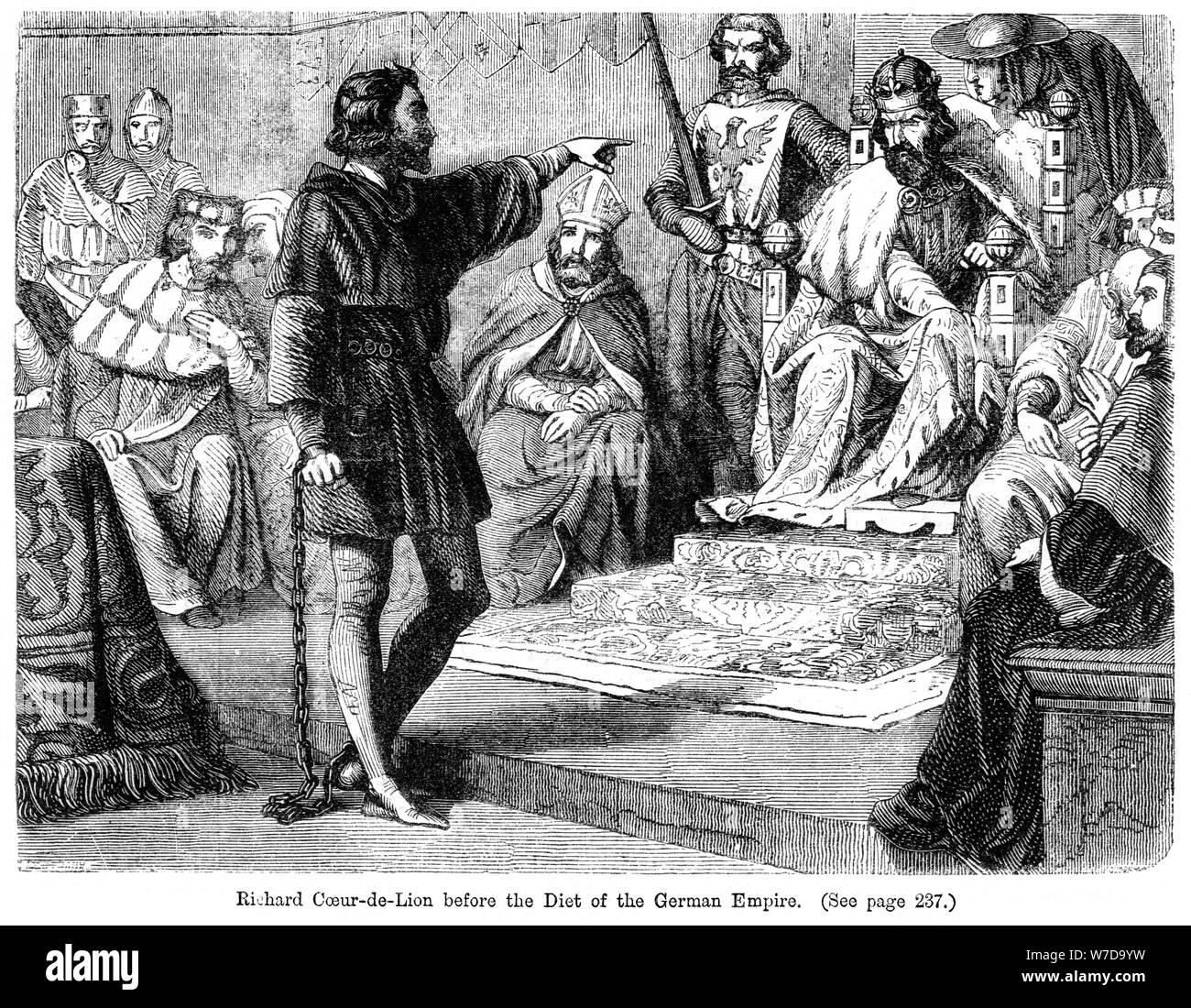 King Richard I (1157-1199) before the Diet of the German Empire, 19th ...