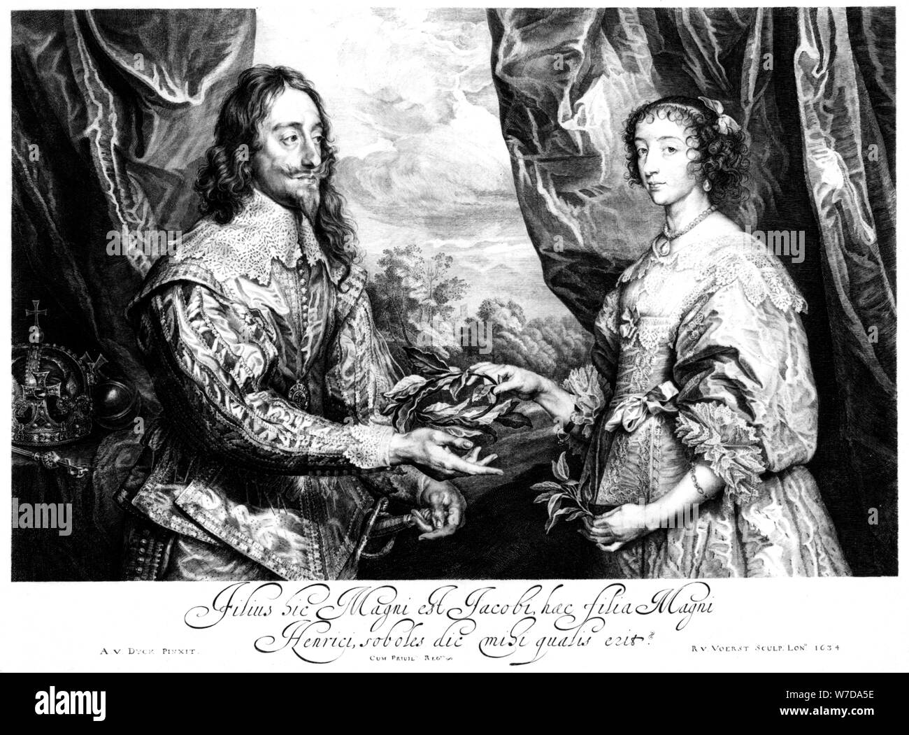 King Charles I (1600-1649) and Queen Henrietta Maria (1609-1669 ...