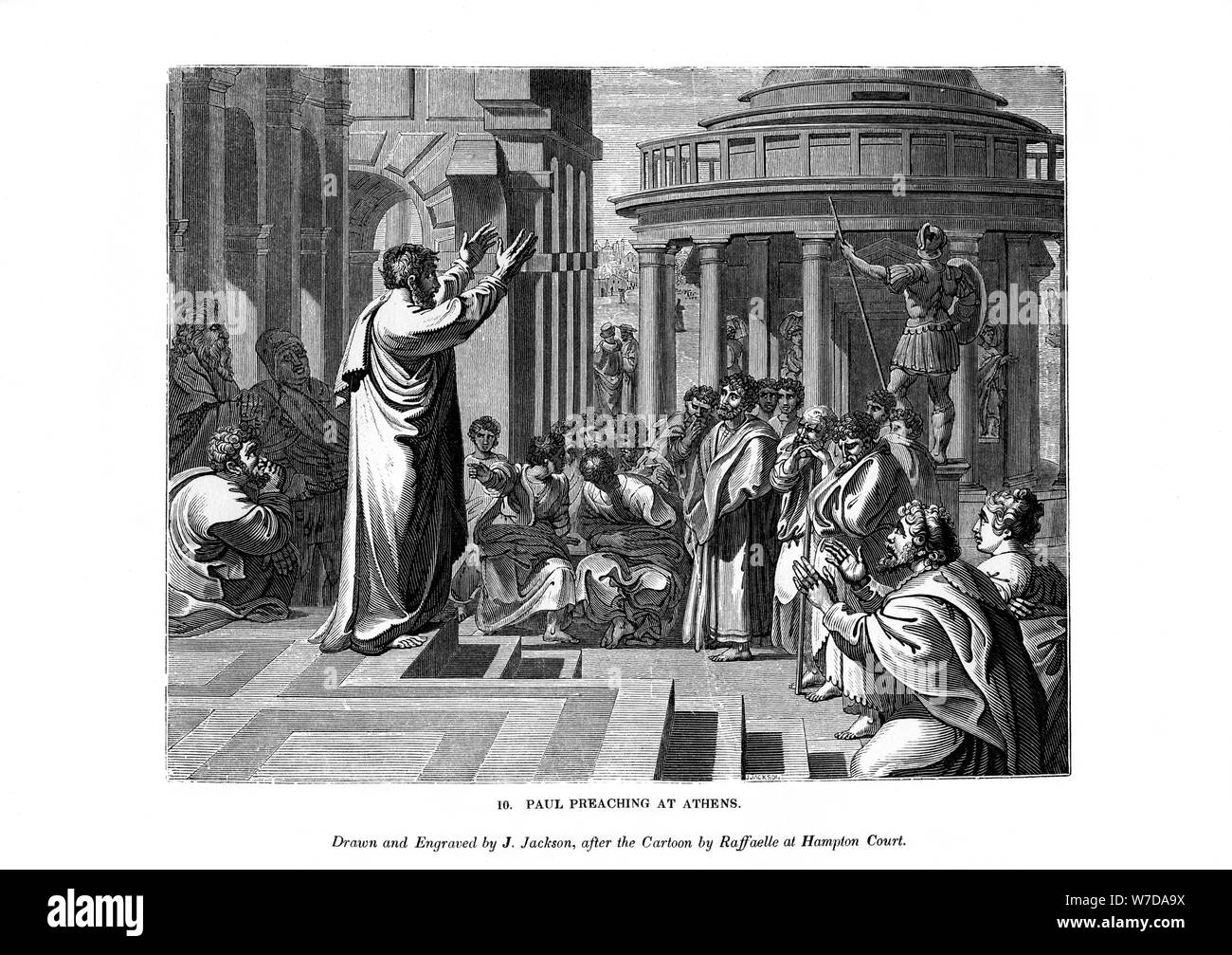 Paul preaching at Athens, 1843.Artist: J Jackson Stock Photo - Alamy