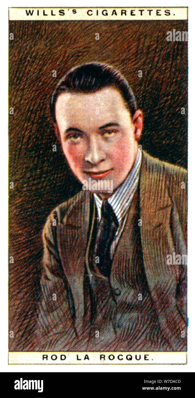 Rod la Rocque (1896-1969), American actor, 1928.Artist: WD & HO Wills ...