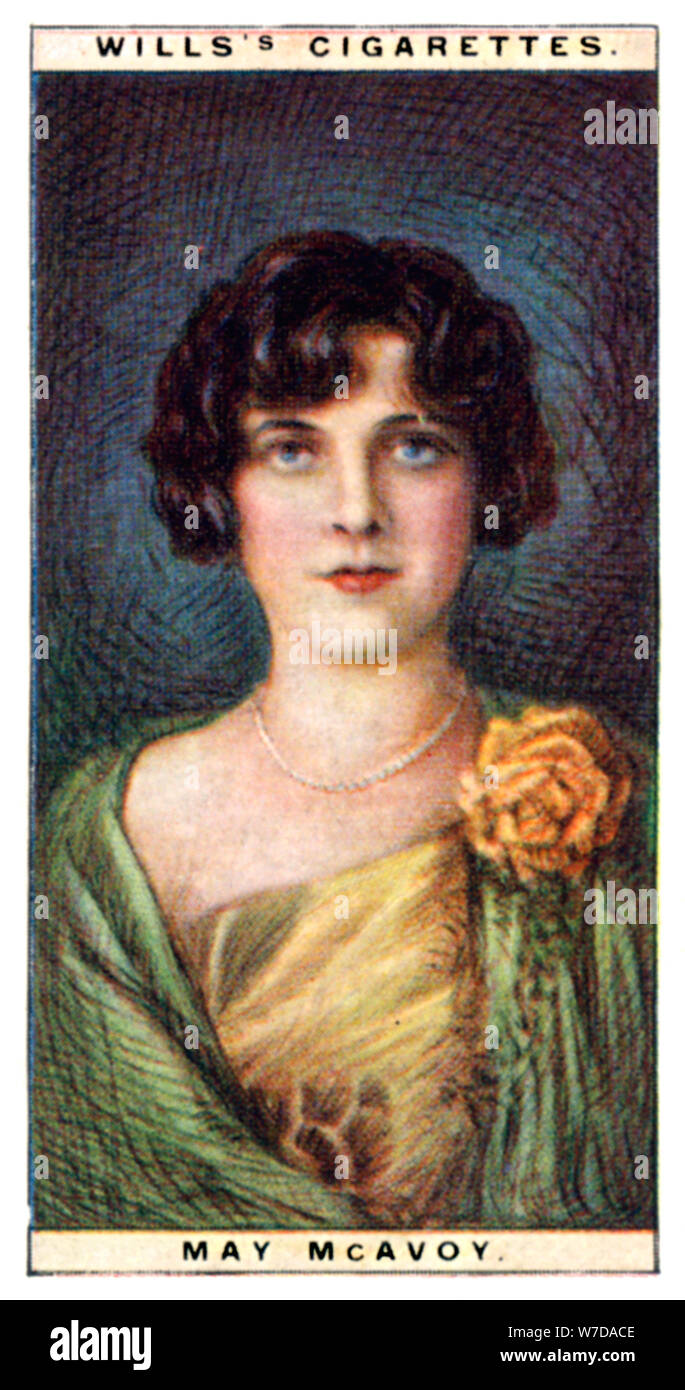 May McAvoy (1899-1984), American actress, 1928.Artist: WD & HO Wills ...