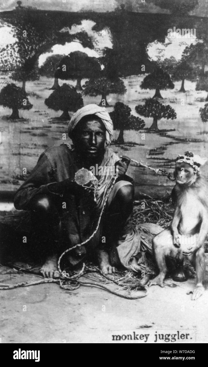 Monkey juggler, India, 20th century. Artist: Unknown Stock Photo - Alamy