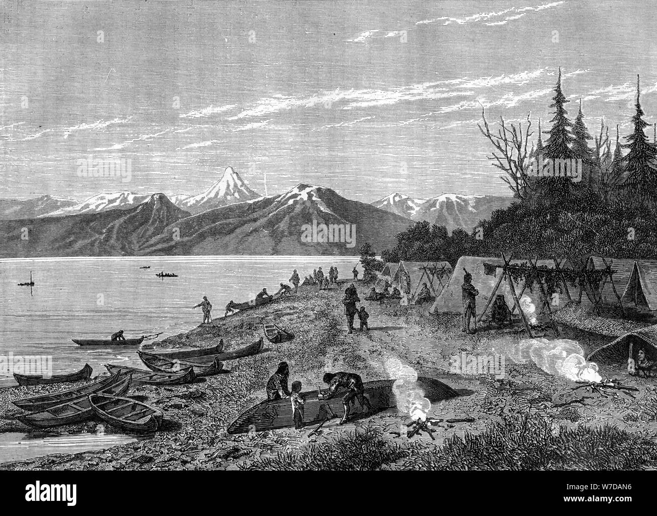 Native american indian boat hi-res stock photography and images - Alamy