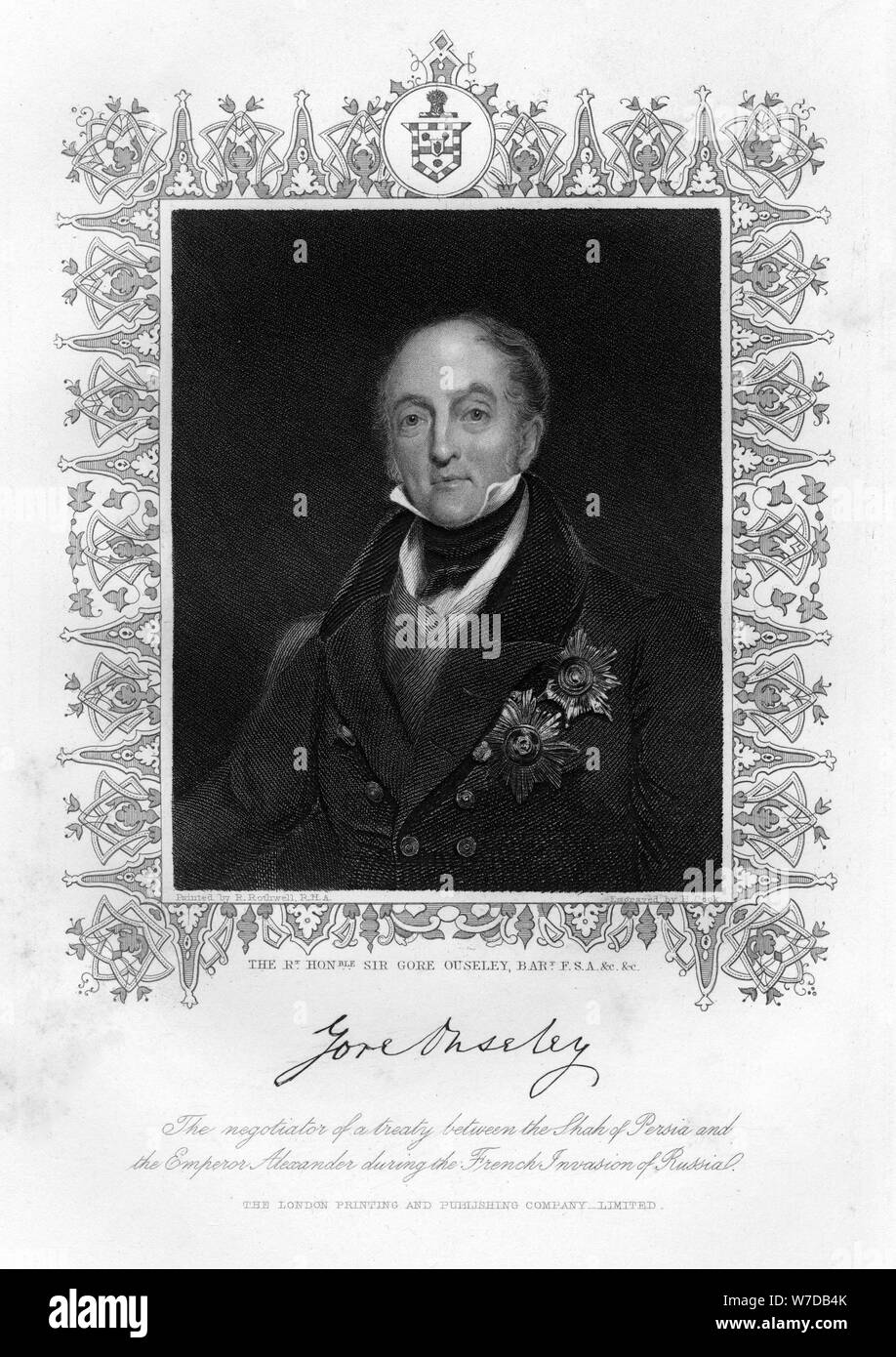 Sir William Gore Ouseley (1797-1866), 19th century.Artist: Henry R Cook ...