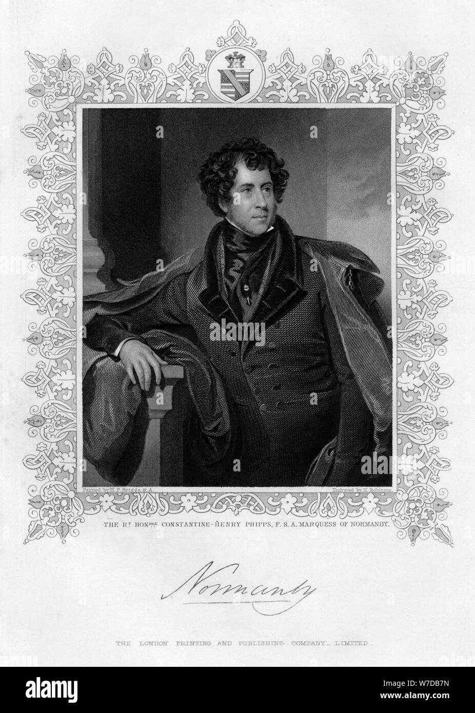 Constantine Henry Phipps, Marquess of Normandy, 19th century. Artist: H ...
