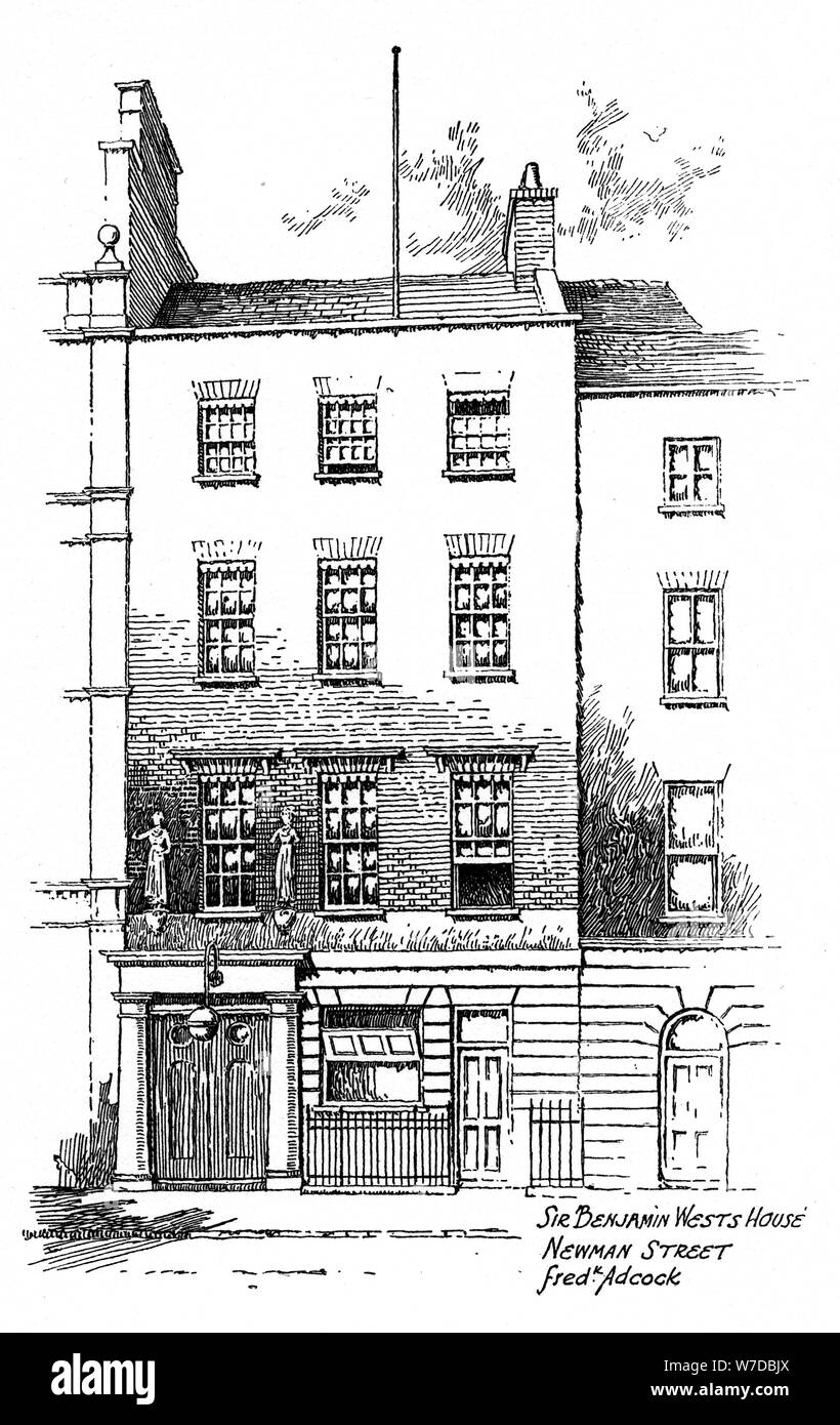 Sir Benjamin West's house, Newman Street, London, 1912. Artist ...
