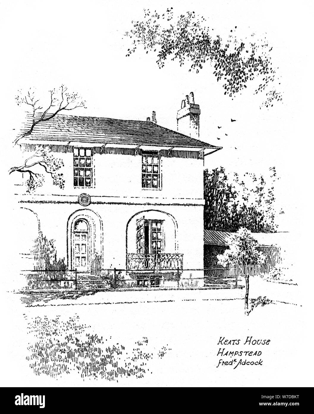 John keats house engraving hi-res stock photography and images - Alamy