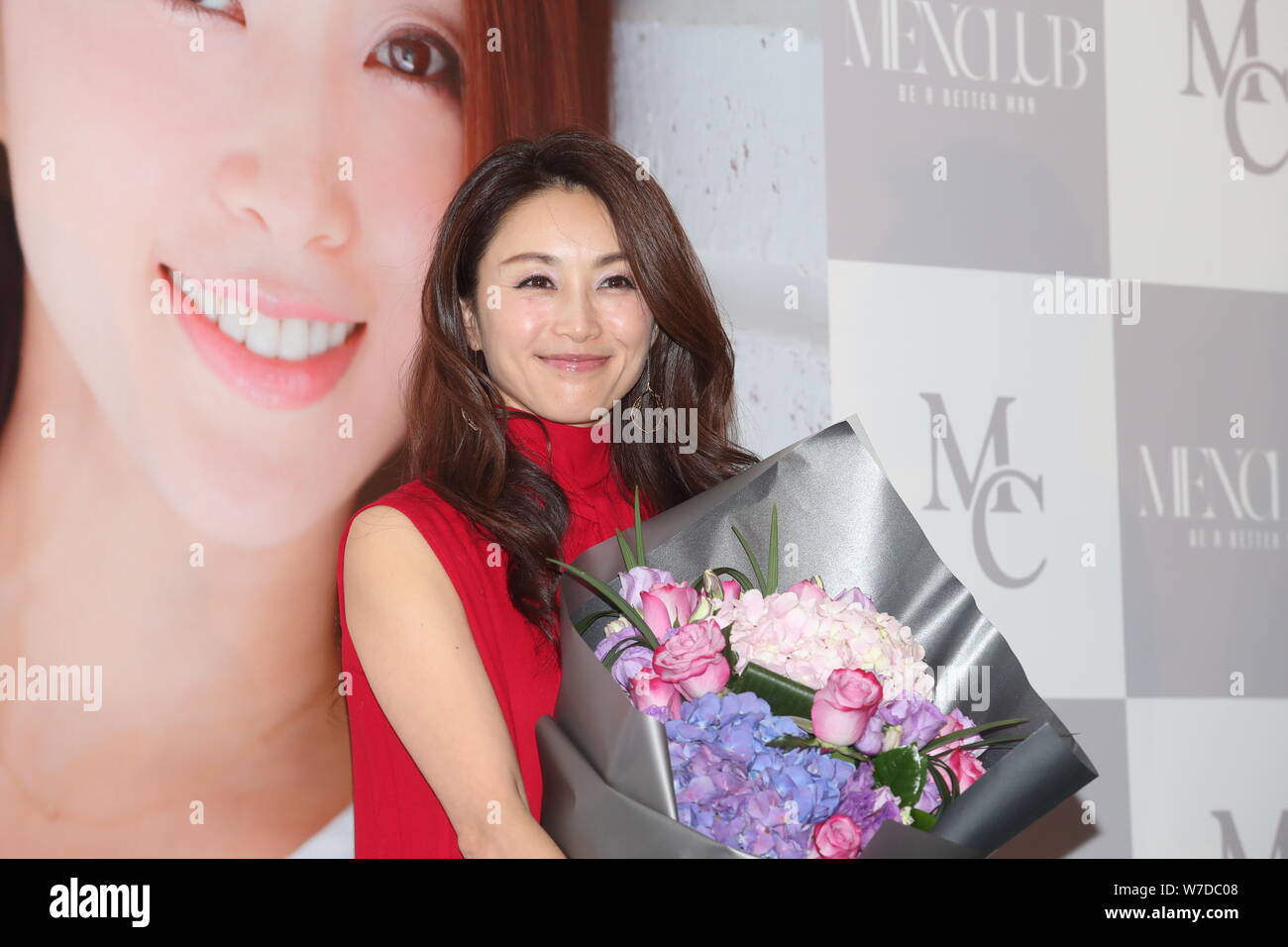 Japanese singer and actress Noriko Sakai attends a press conference for ...