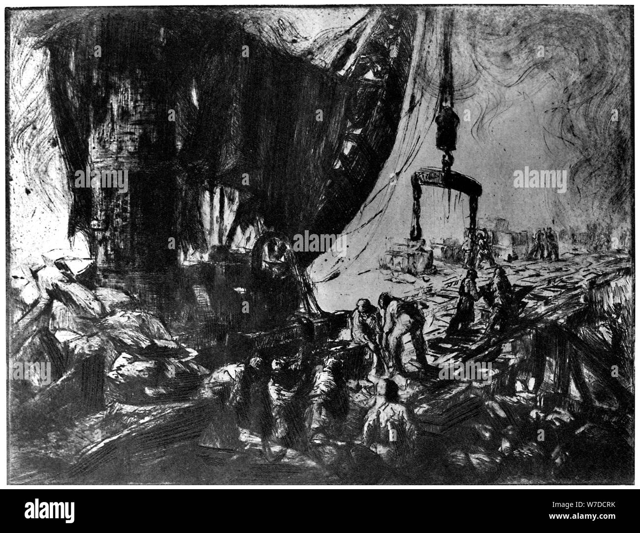 'La Chantier', (The Factory), 1924. Artist: Dominique Jouvet-Magron ...